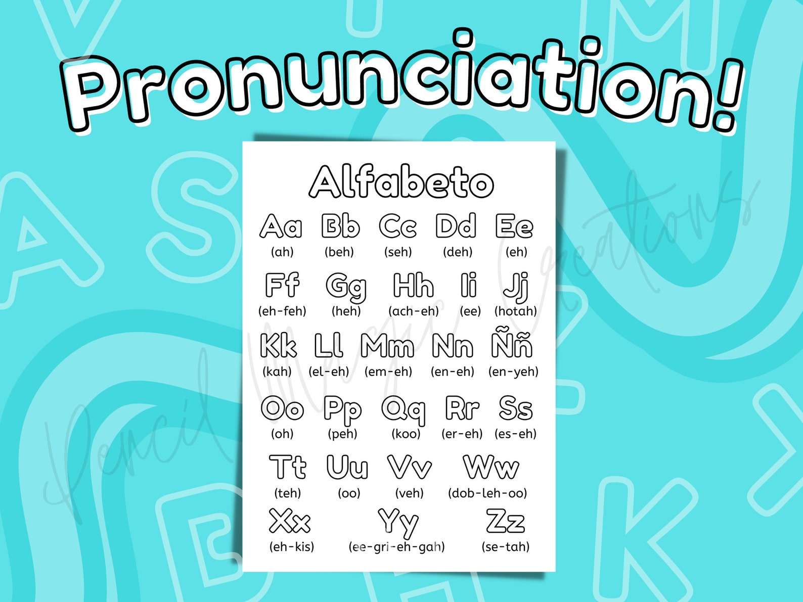 Spanish Alphabet Coloring Pages, Beginner Spanish Worksheets, Easy ...