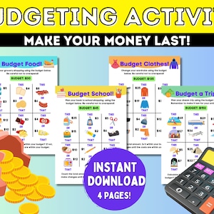 Budgeting Activity for Kids, Budget Worksheet, Homeschool Resources ...