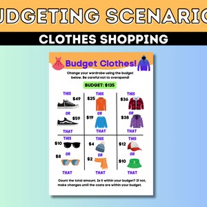 Budgeting Activity for Kids, Budget Worksheet, Homeschool Resources ...