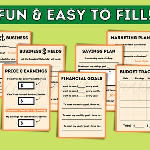 Small Business Plan Template for Kids, Kid Entrepreneur, Budgeting ...