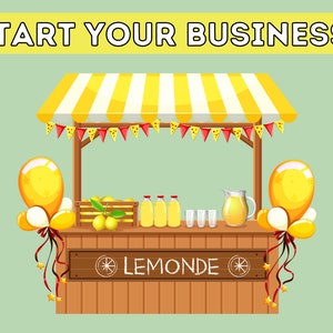Lemonade Stand Business Plan for Kids, Kid Entrepreneur, Kid Business ...
