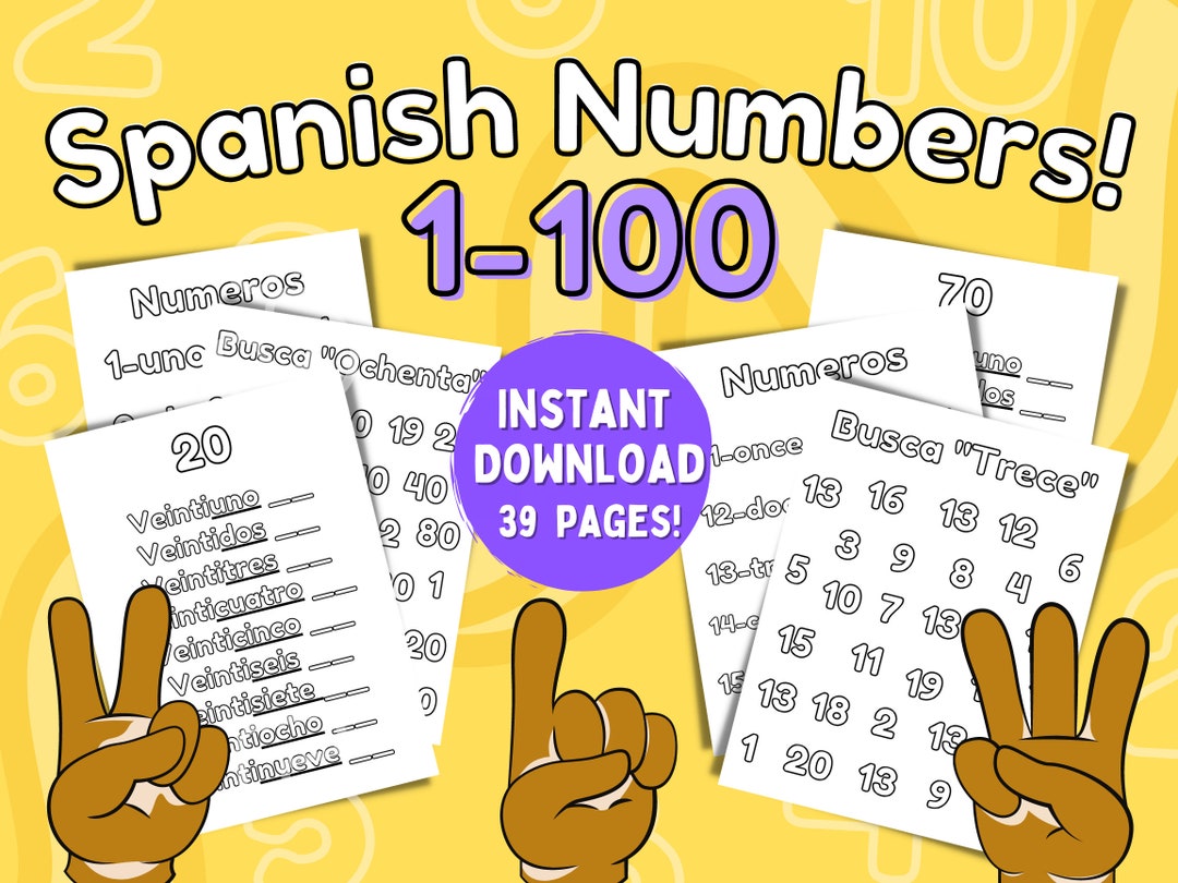 Beginner Spanish Numbers for Kids, Counting in Spanish, Coloring ...
