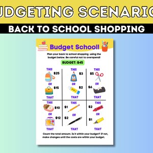 Budgeting Activity for Kids, Budget Worksheet, Homeschool Resources ...