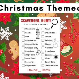 Seasonal Themed Scavenger Hunt Activity, Halloween Games, Christmas Fun ...