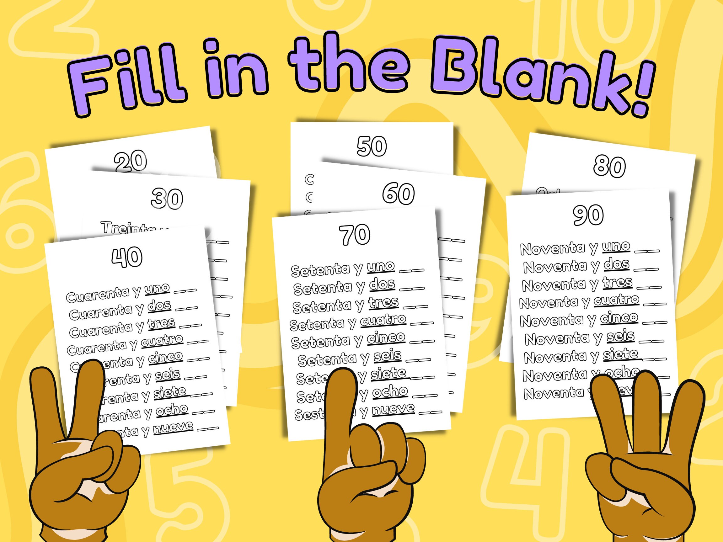 Beginner Spanish Numbers for Kids, Counting in Spanish, Coloring ...
