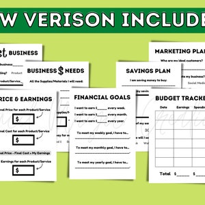 Small Business Plan Template for Kids, Kid Entrepreneur, Budgeting ...