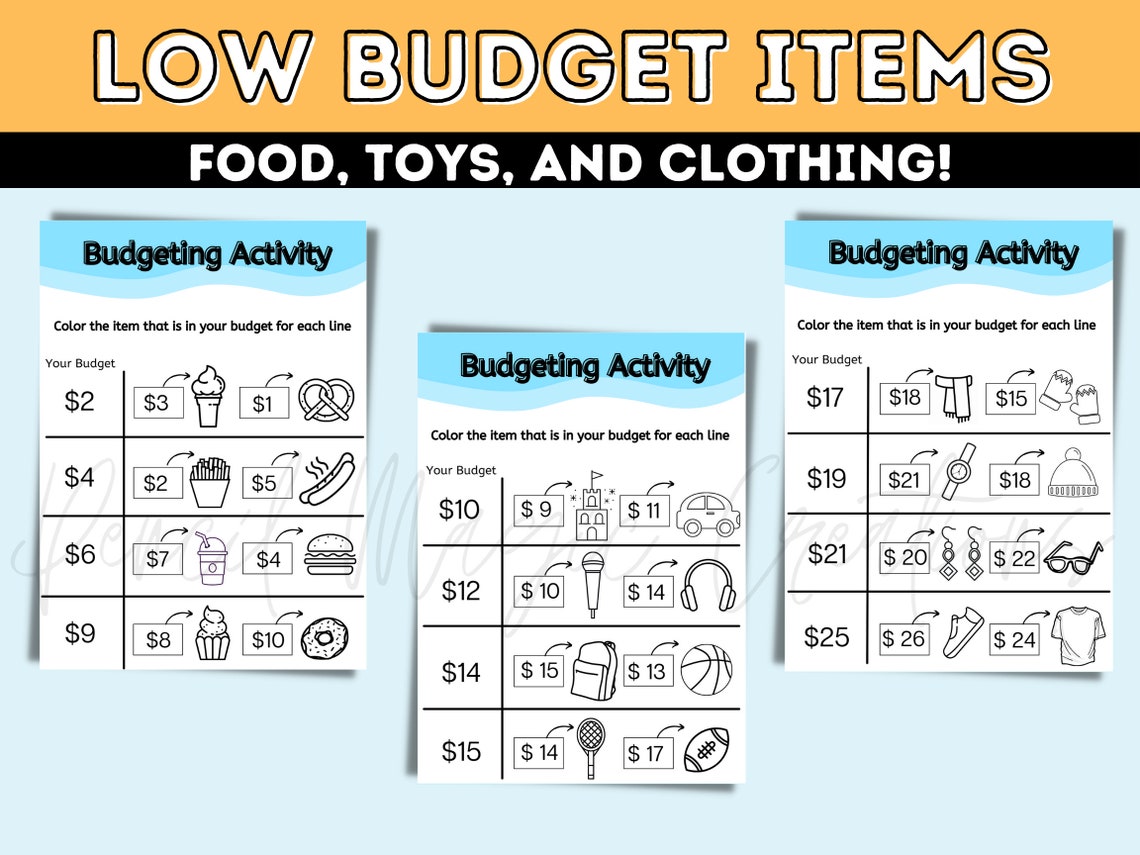 Budgeting Activity for Kids, Budget Worksheet, Homeschool Resources ...