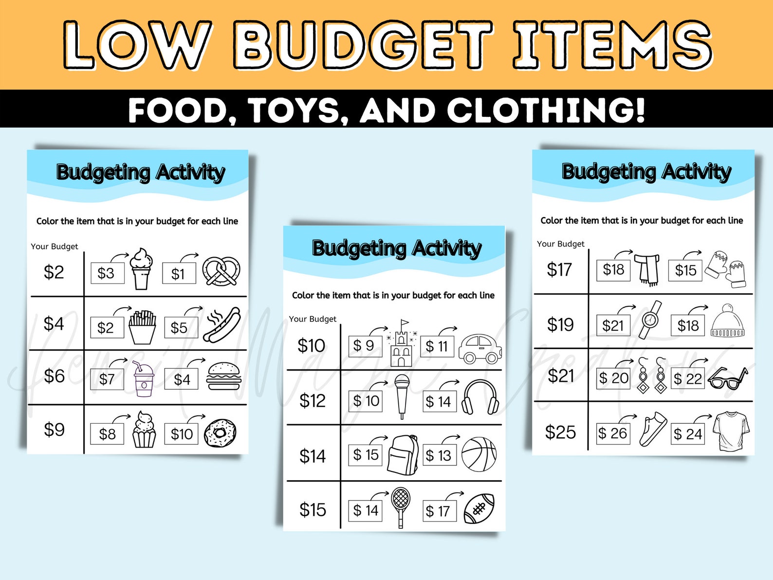 Budgeting Activity for Kids, Budget Worksheet, Homeschool Resources ...