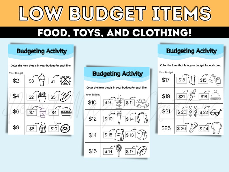 Budgeting Activity for Kids, Budget Worksheet, Homeschool Resources ...