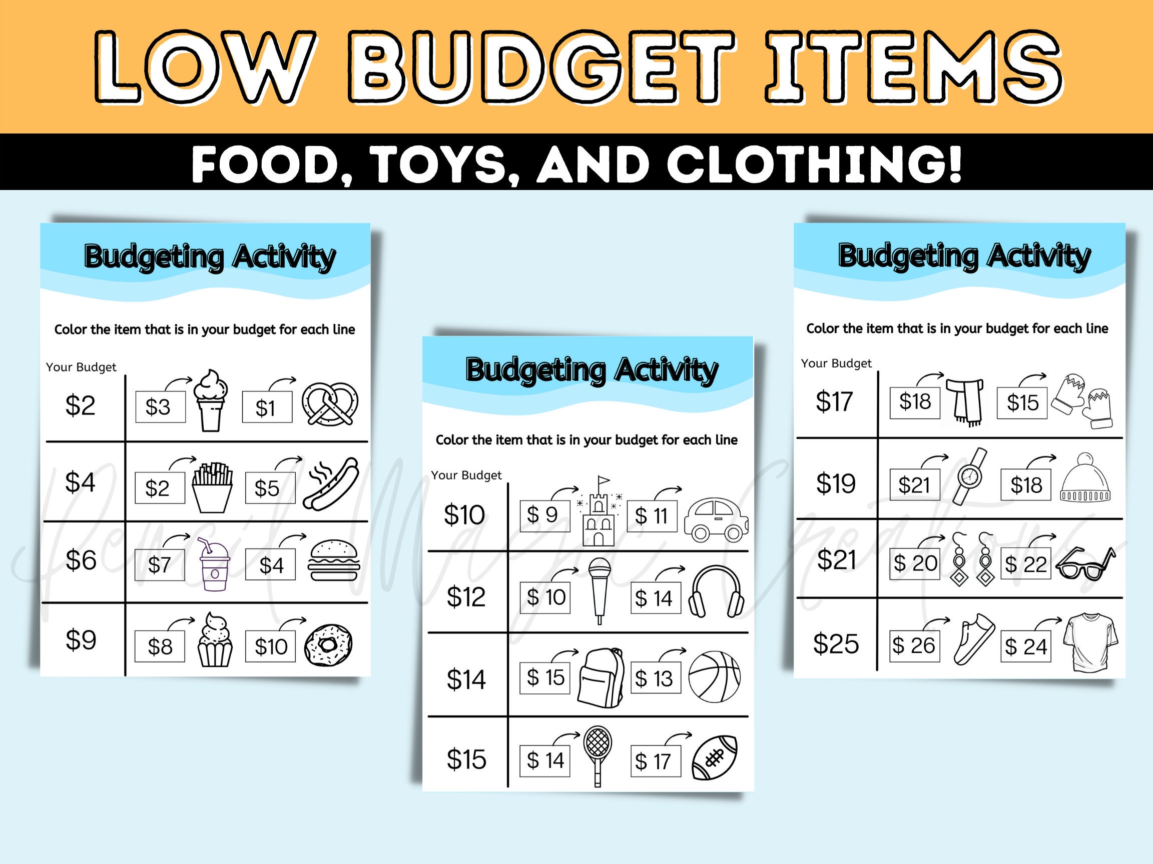 Budgeting Activity for Kids, Budget Worksheet, Homeschool Resources ...