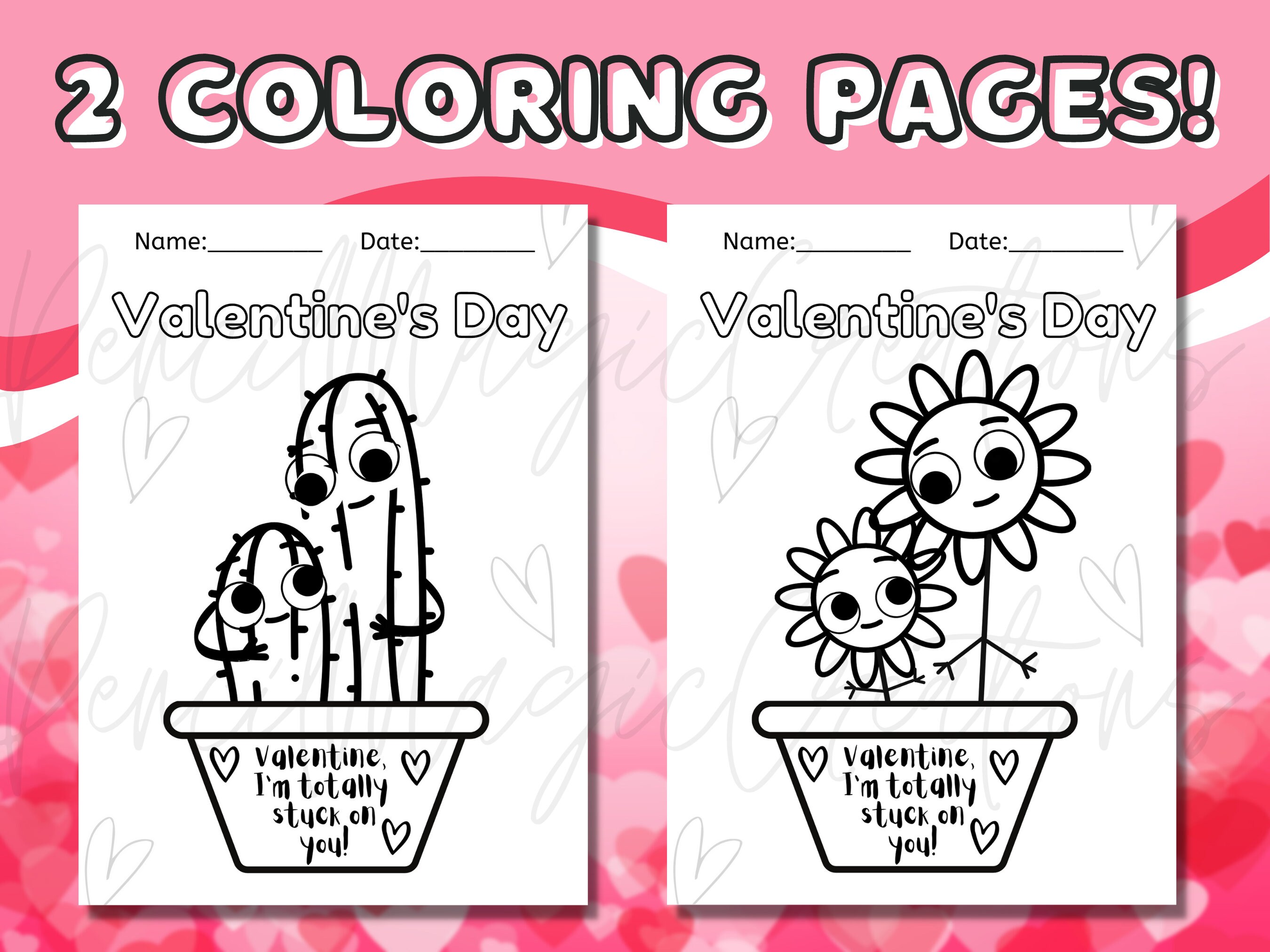 Valentine's Day Craft, V-day Coloring Pages, Love Day Activity ...