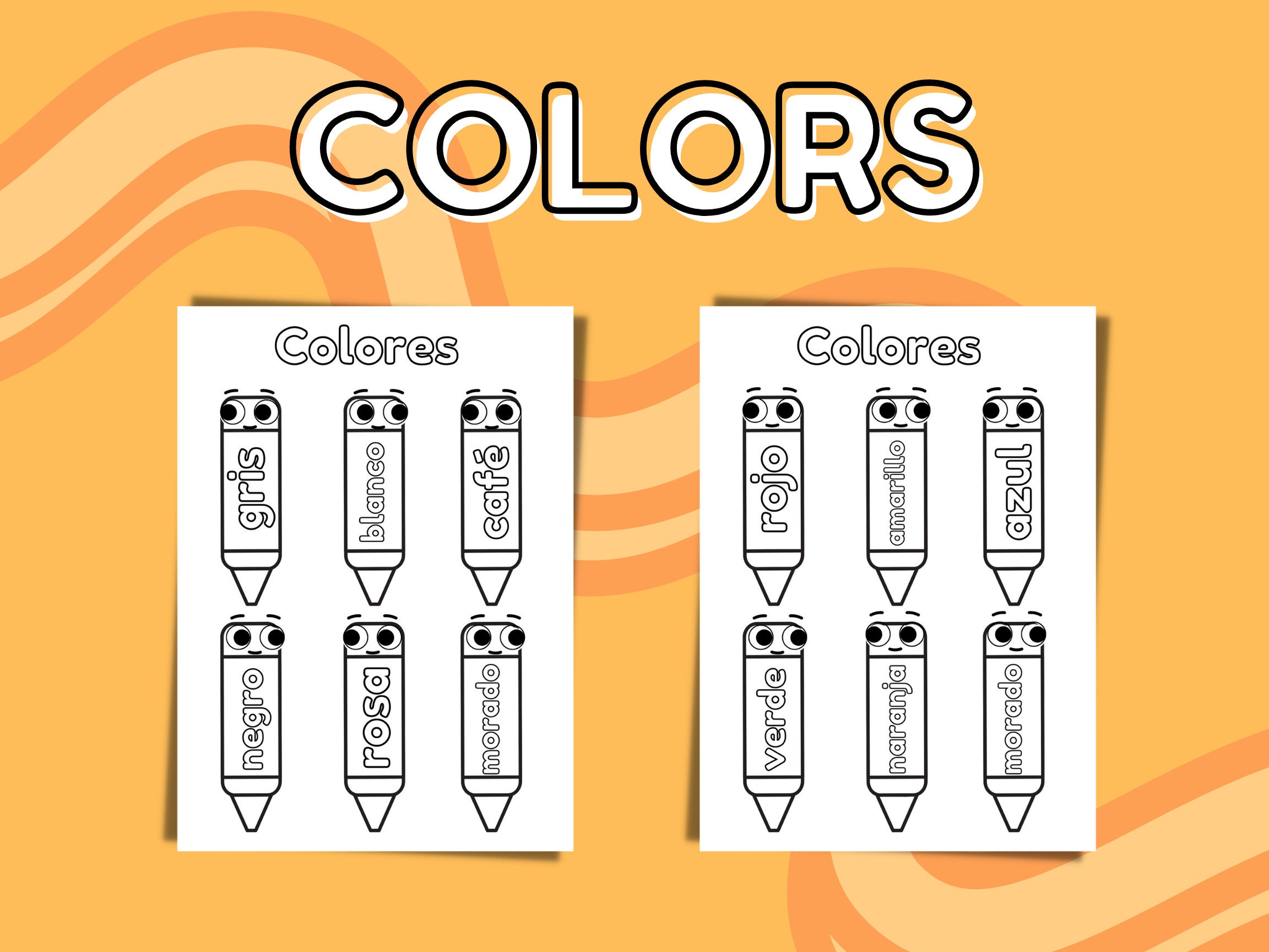 Spanish Coloring Activities, Coloring Pages, Spanish Vocabulary ...