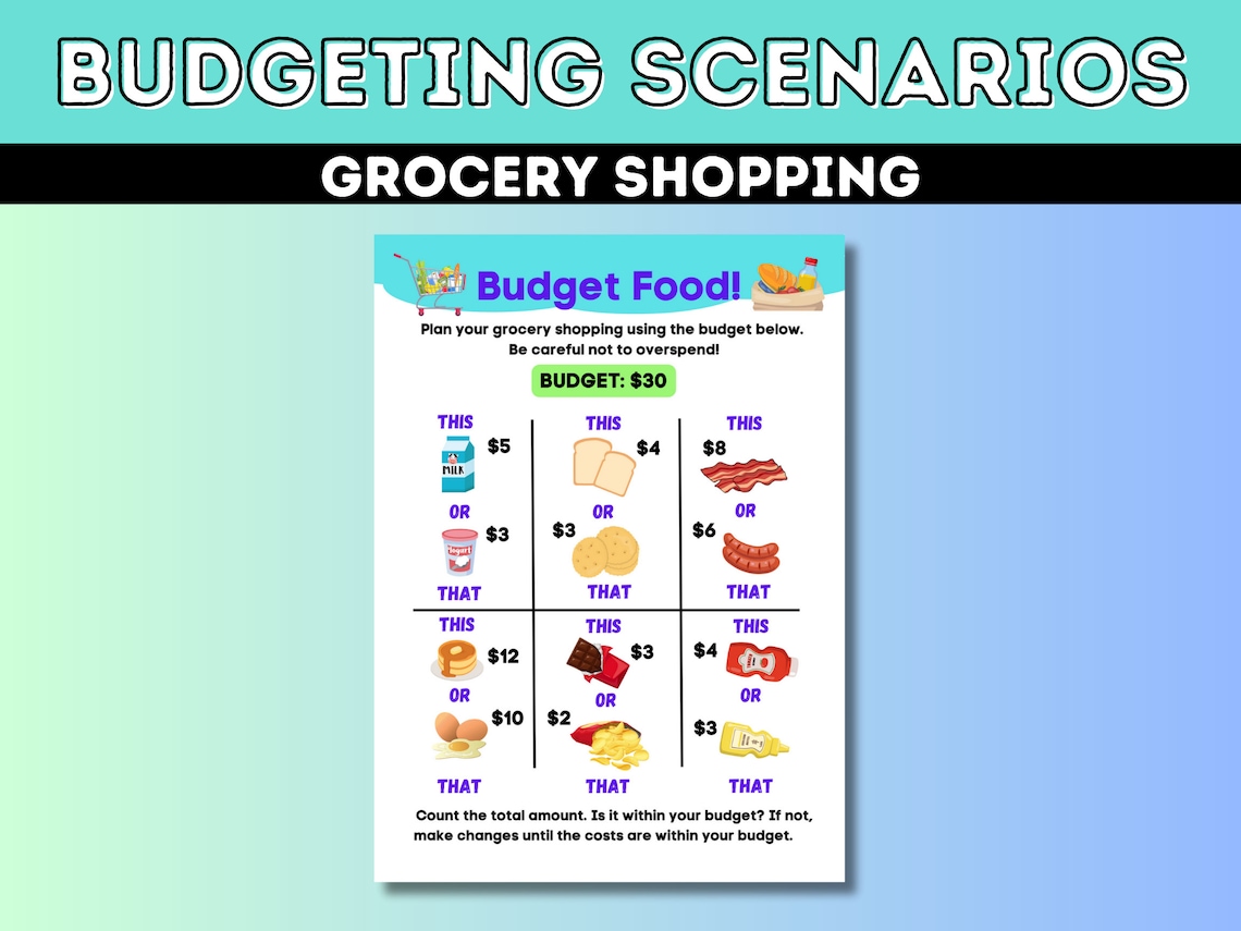 Budgeting Activity for Kids, Budget Worksheet, Homeschool Resources ...