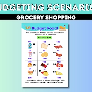 Budgeting Activity for Kids, Budget Worksheet, Homeschool Resources ...