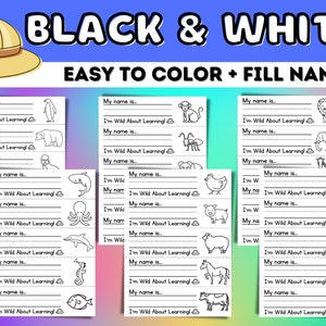 Animal Theme Name Tags, Printable Name Labels, Safari Friends Name Tags ...