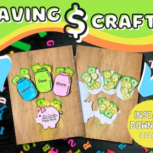 Saving Money Craft for Kids, Piggy Bank Craft, Saving Jars Craft ...