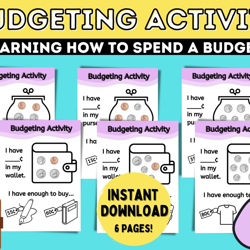 Money Worksheets for Kids - Etsy