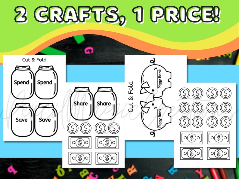 Saving Money Craft for Kids, Piggy Bank Craft, Saving Jars Craft ...