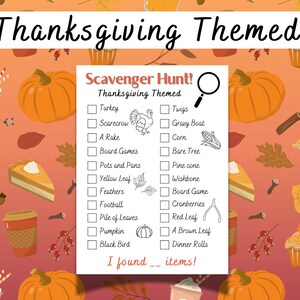 Seasonal Themed Scavenger Hunt Activity, Halloween Games, Christmas Fun ...
