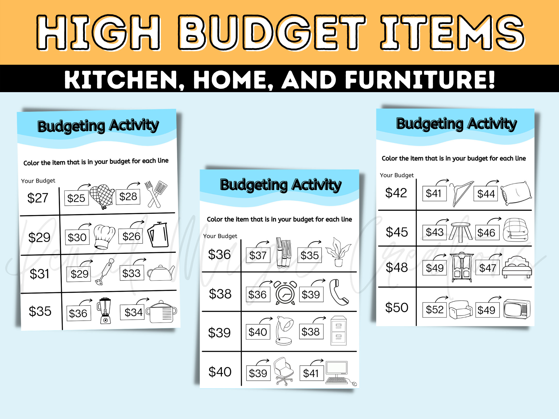 Budgeting Activity for Kids, Budget Worksheet, Homeschool Resources ...