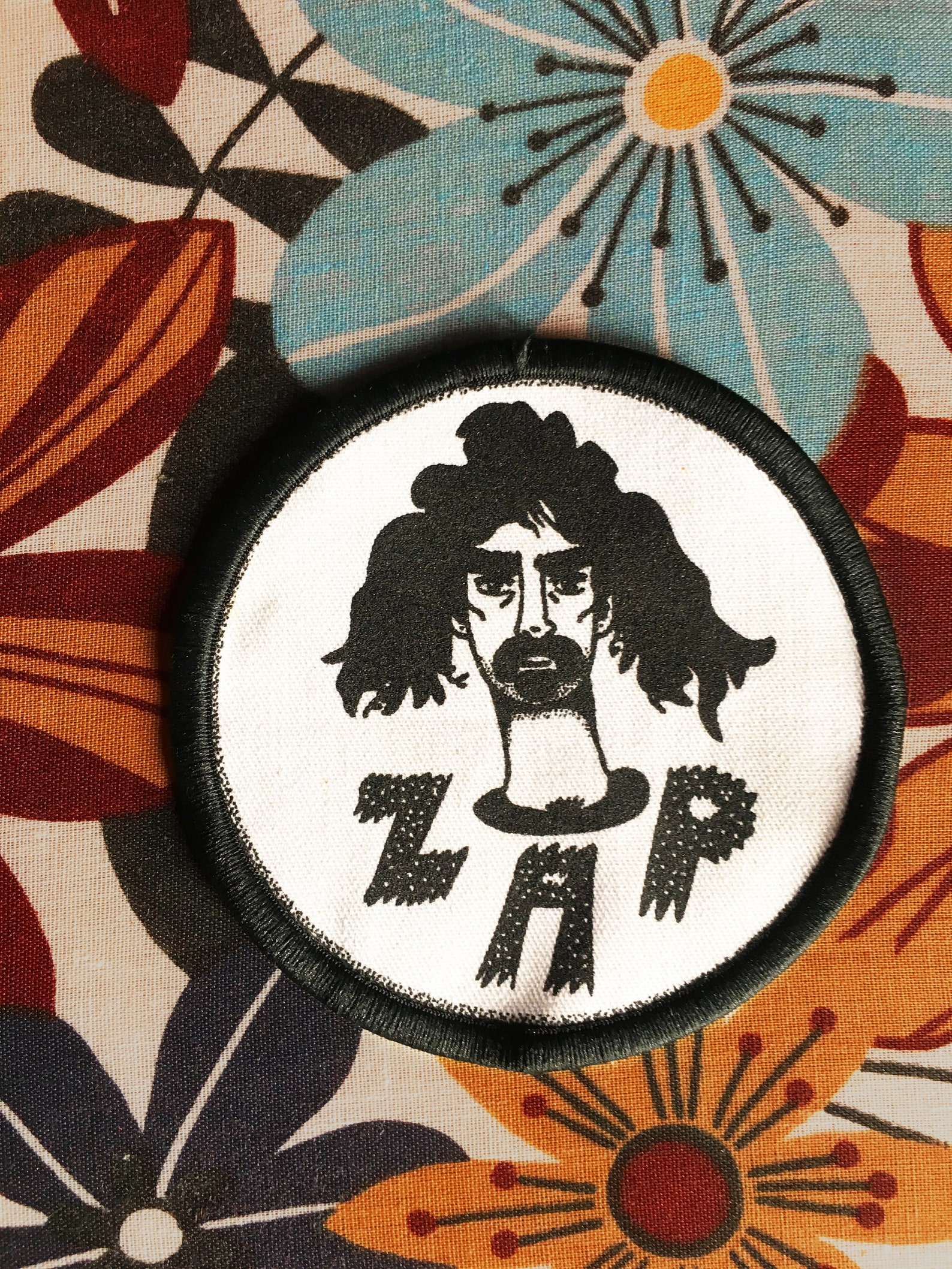 ZAP Frank Zappa Screen Printed Fabric Patch - Etsy UK