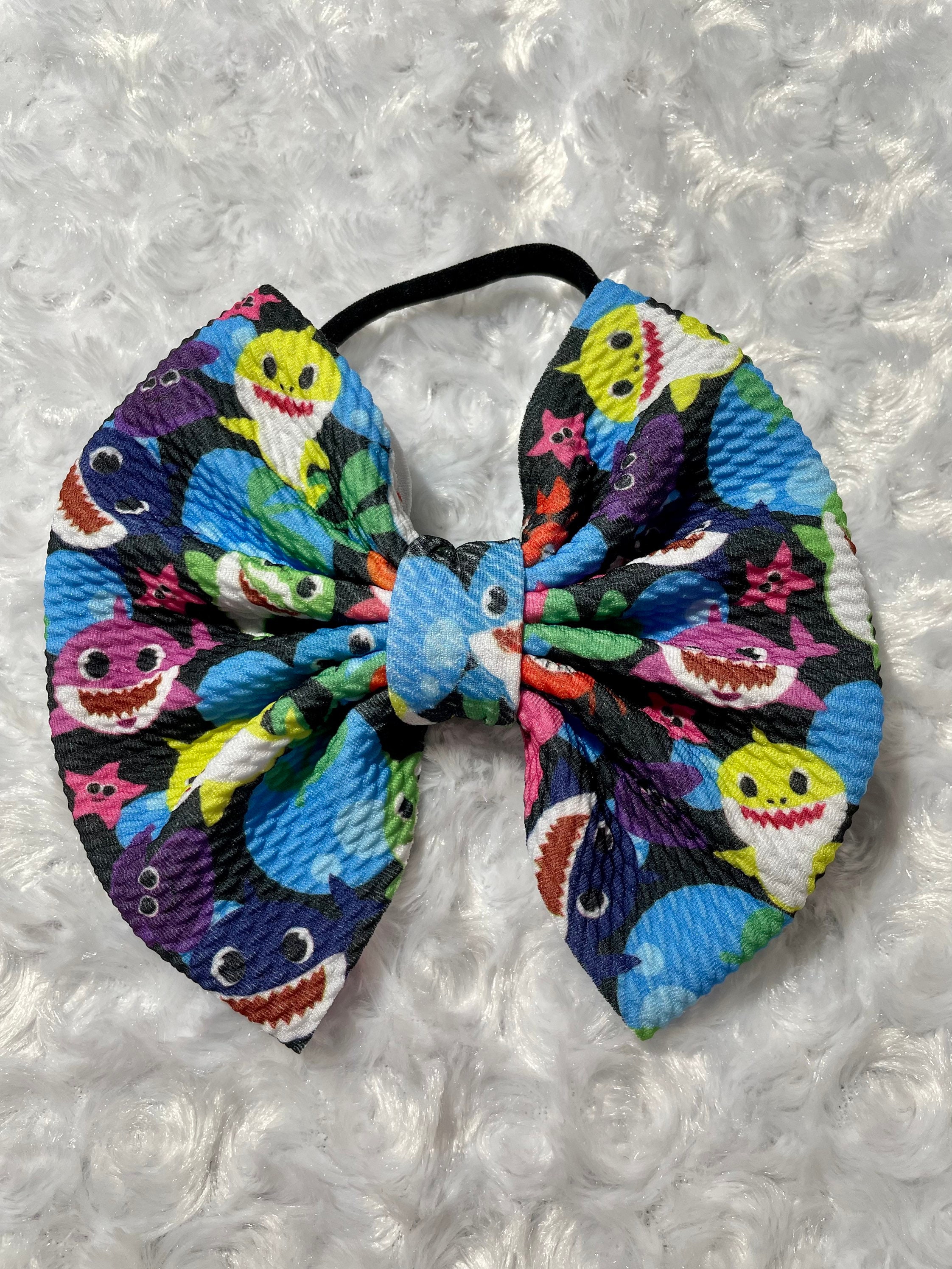 Large Baby Shark Bow - Etsy