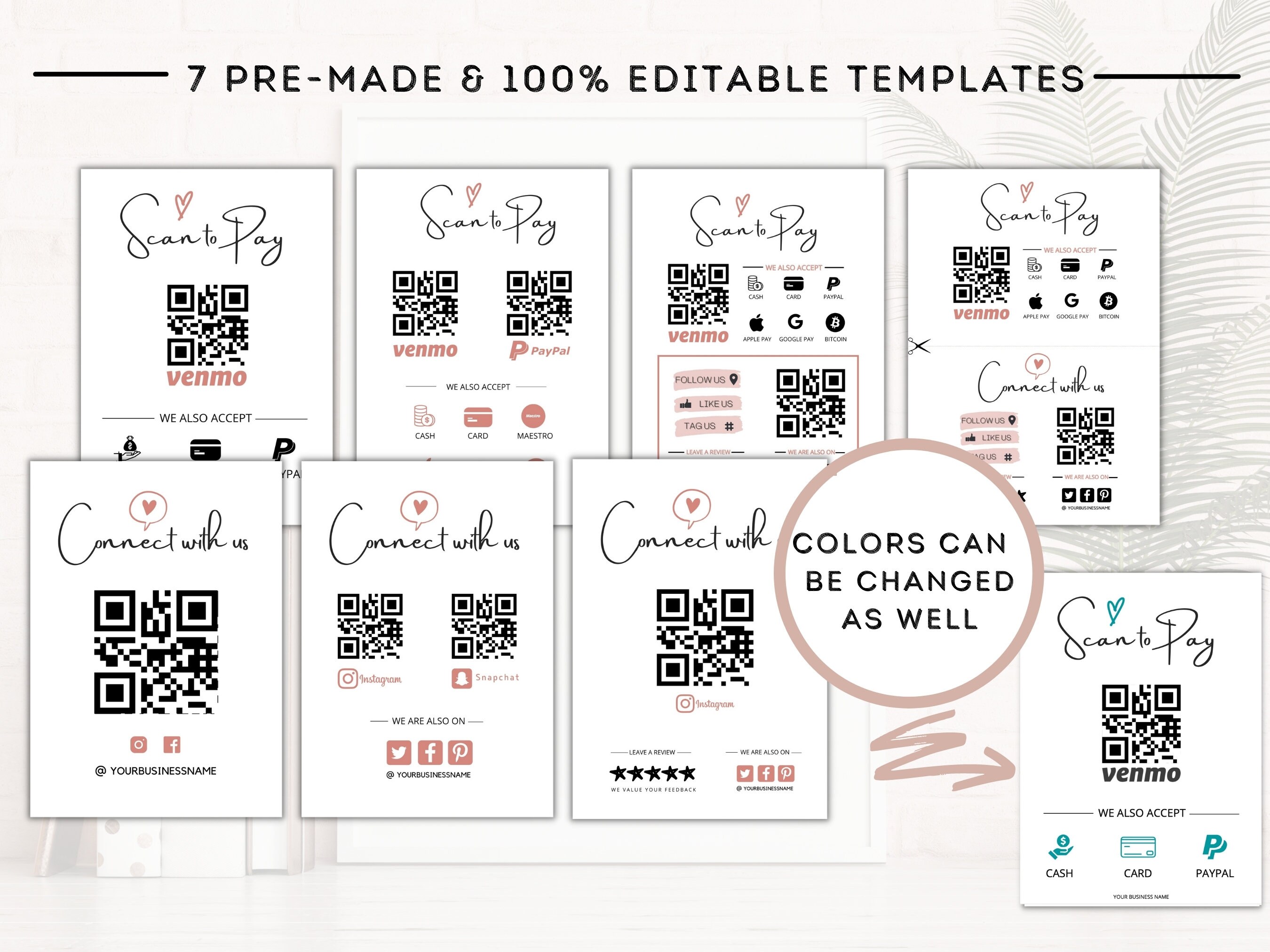 CUSTOM QR CODE Sign Business Sign Scan to Pay Venmo | Etsy