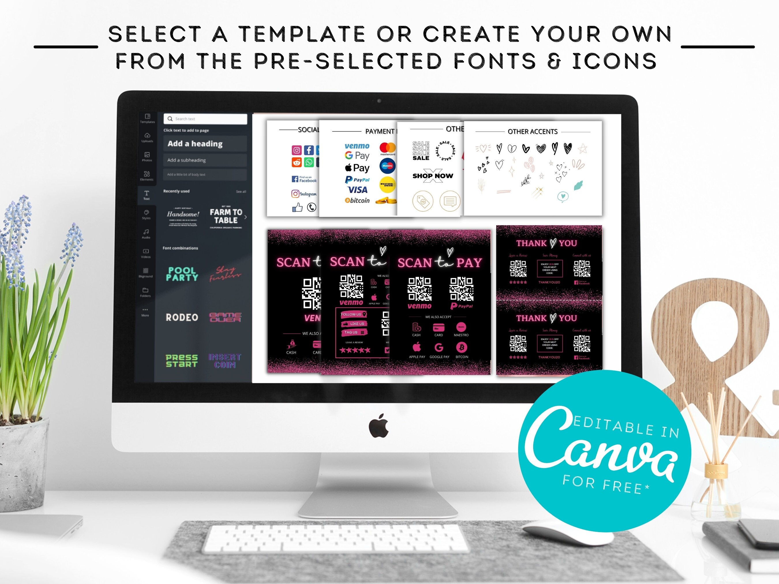 QR CODE SIGN Pop Up Shop Payment Sign Scan to Pay Sign | Etsy