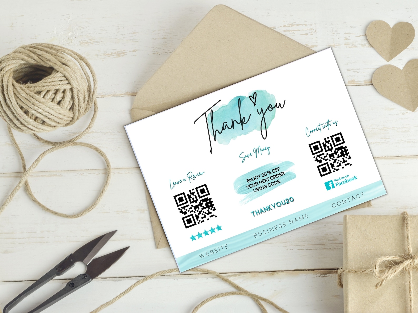 CUSTOM QR CODE Thank You for Your Order Printable Business - Etsy