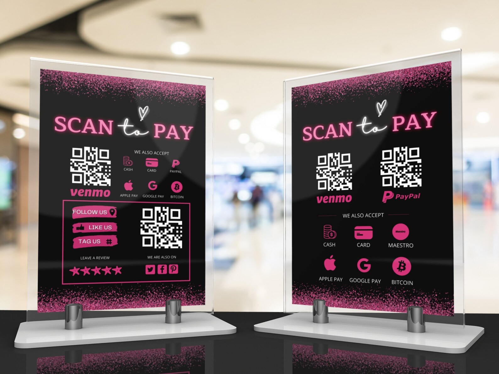 QR CODE SIGN Pop up Shop Payment Sign Scan to Pay Sign - Etsy