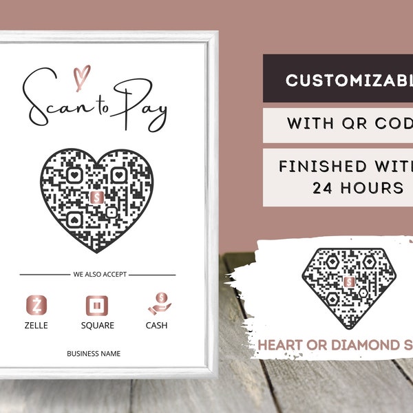 Heart Shaped Qr Code Sticker - Etsy