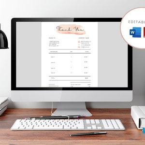 PEACH Invoice Template Download Professional Invoice for Small ...