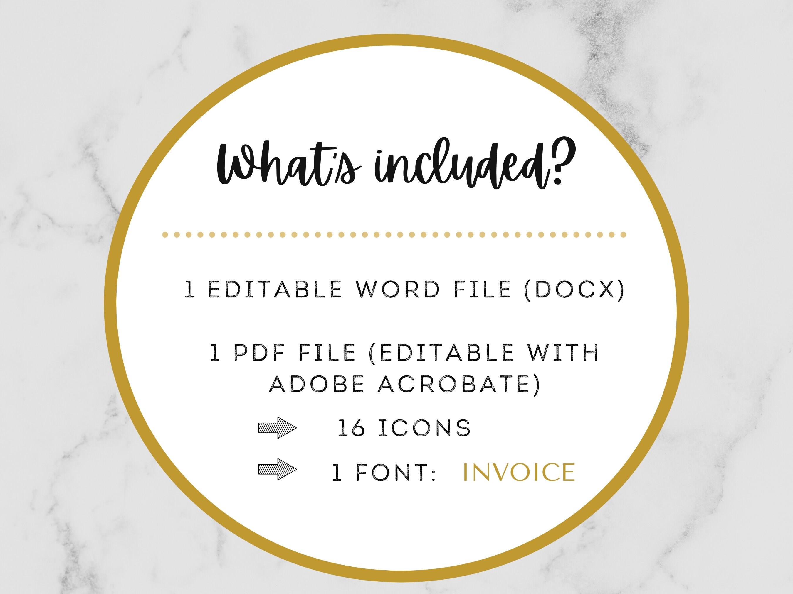 BLACK & GOLD Invoice Template for Small Businesses - Etsy