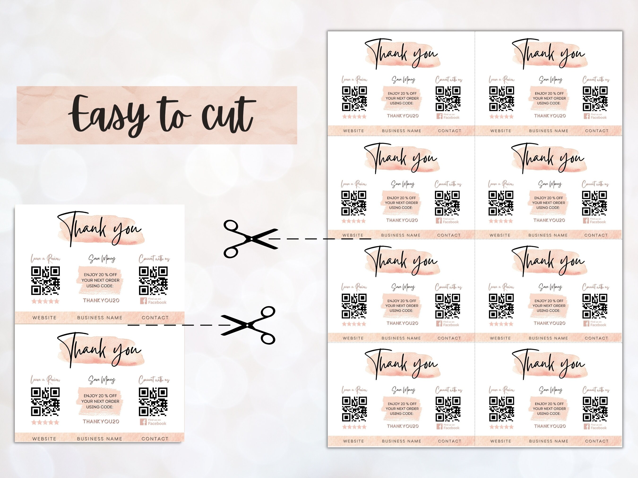 THANK YOU for Your Order Small Business Thank You Card New - Etsy