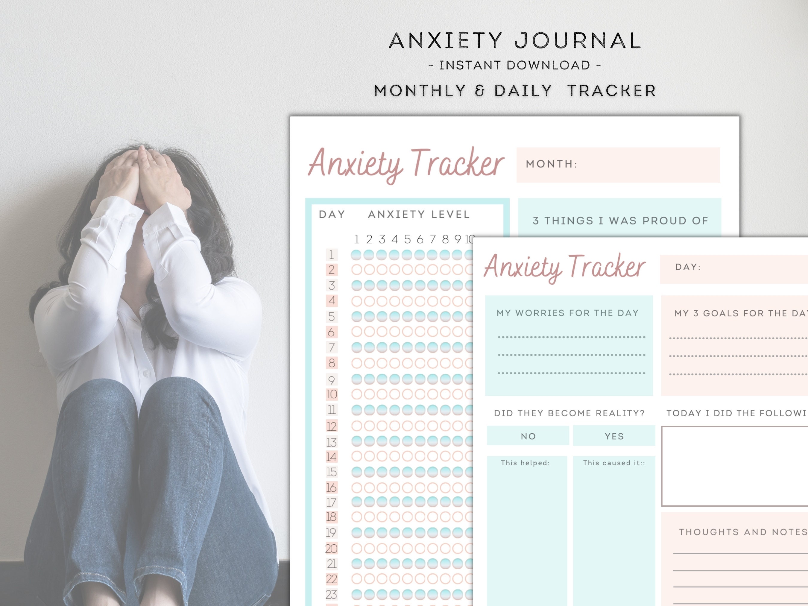 Paper Mindfulness Journal Mental Health Printable Therapy Journal Panic ...