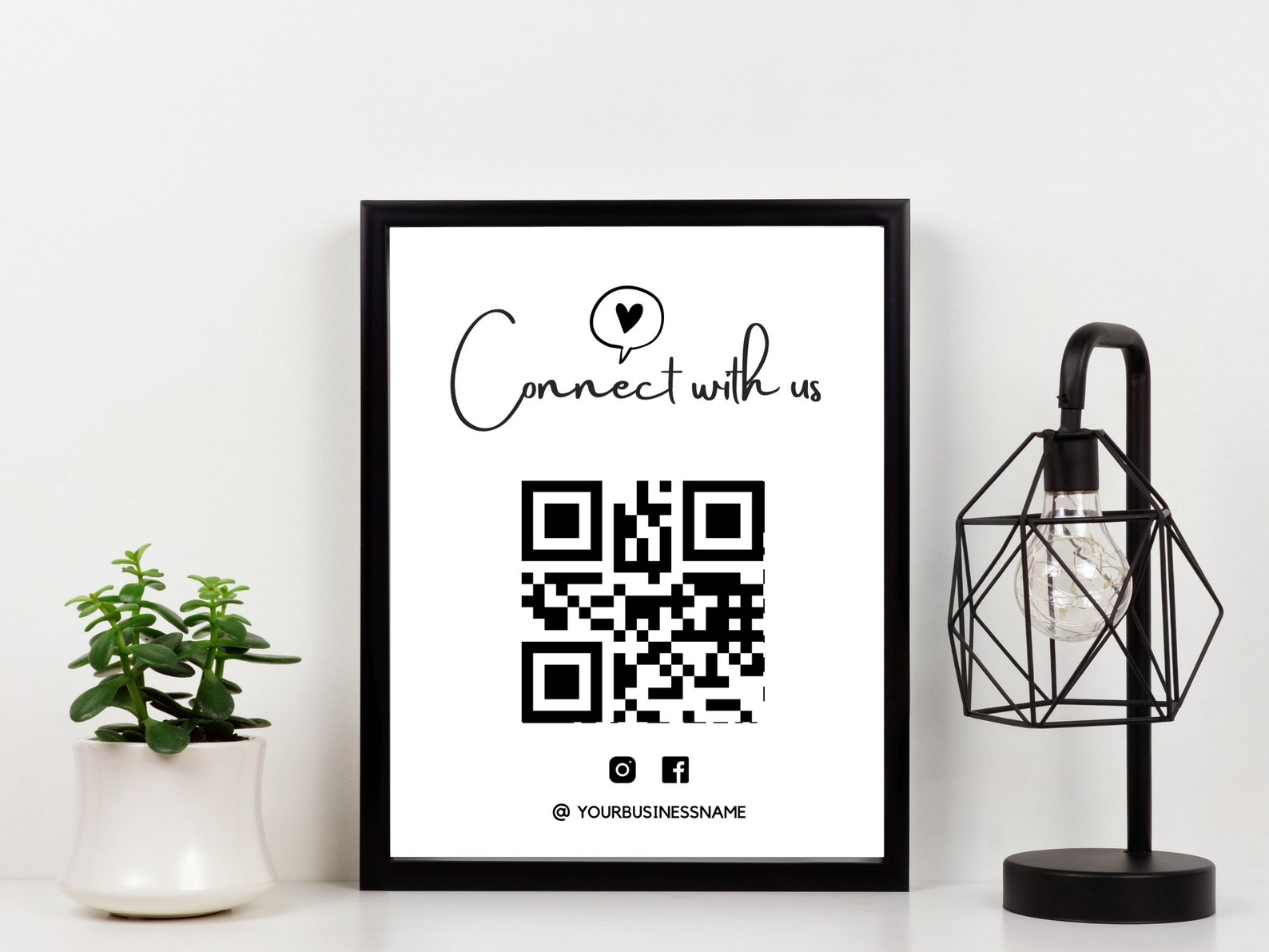 CUSTOM QR CODE Sign Business Sign Connect With Us Social | Etsy CUSTOM QR CODE Sign Business Sign Connect With Us Social | Etsy