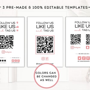 FOLLOW Us LIKE Us TAG Us Social Media Qr Code Sign Pop up Events ...
