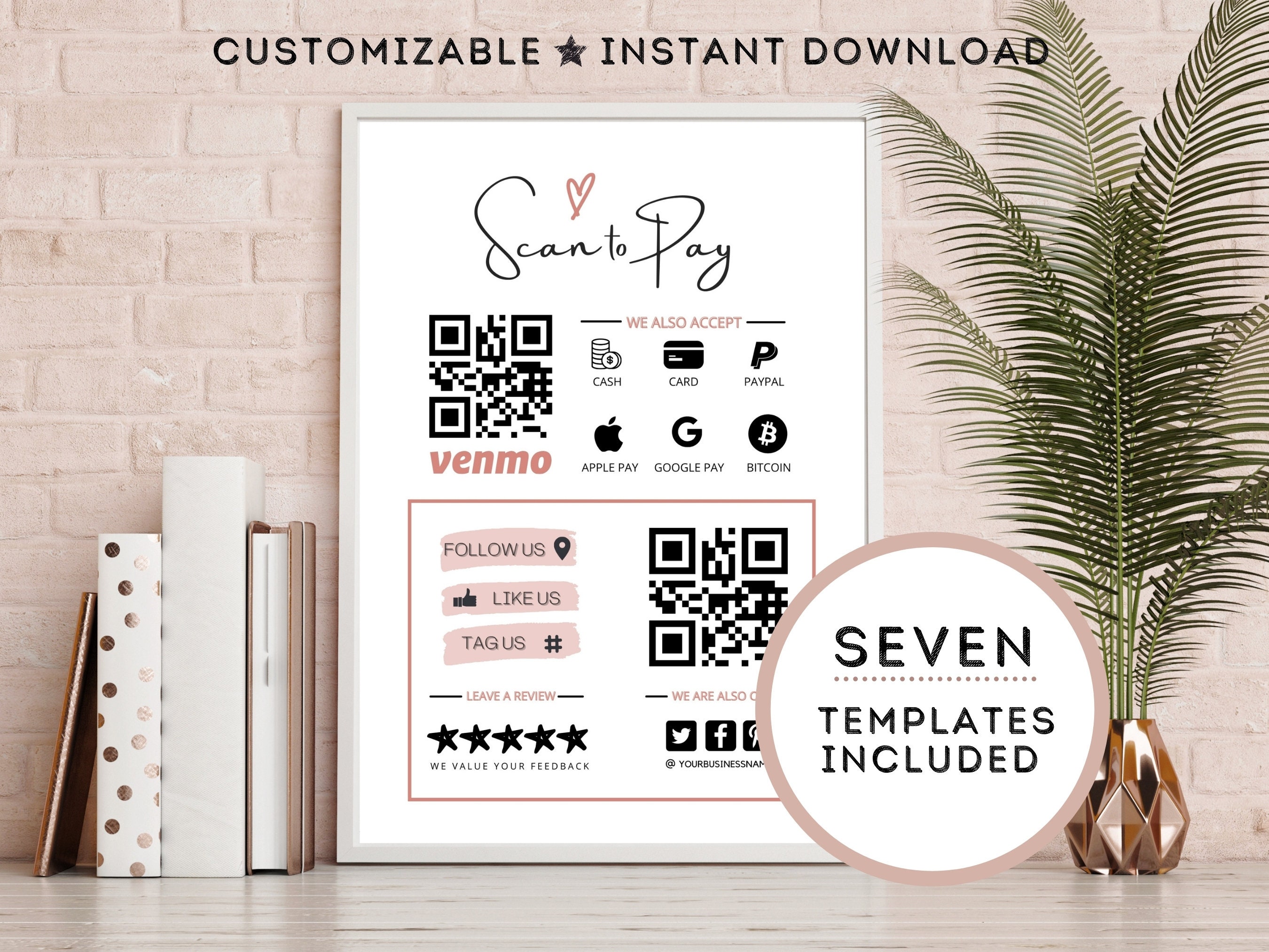 CUSTOM QR CODE Sign Business Sign Scan to Pay Venmo | Etsy CUSTOM QR CODE Sign Business Sign Scan to Pay Venmo | Etsy