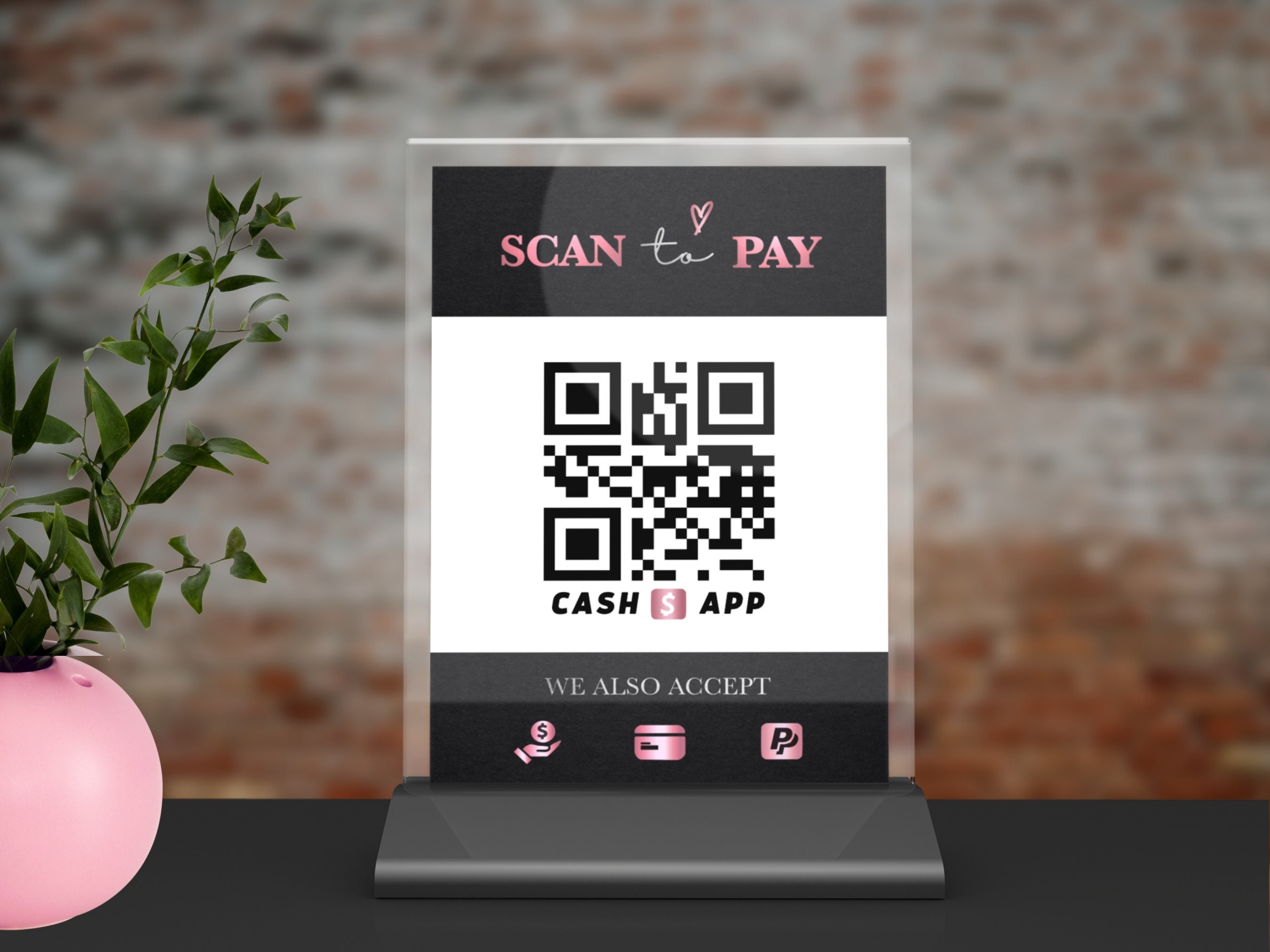 CUSTOM QR CODE Sign Business Sign Scan to Pay Venmo - Etsy UK