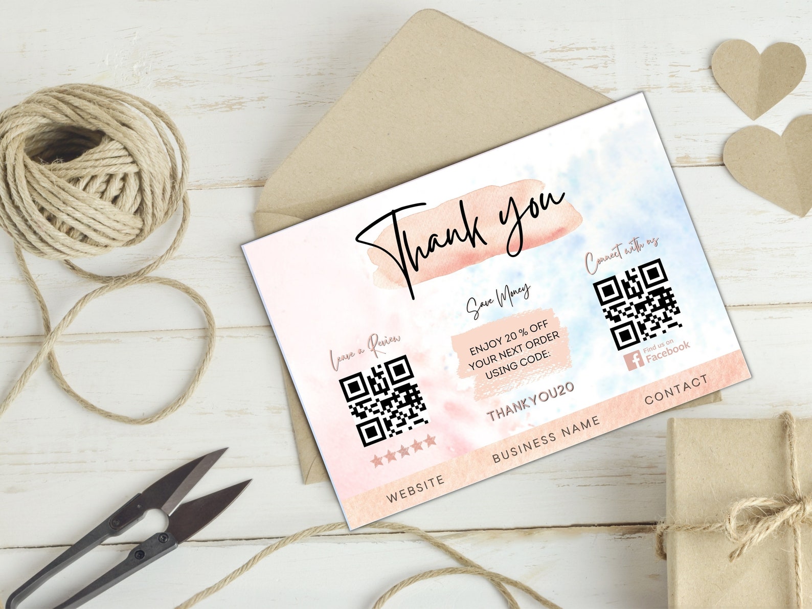 THANK YOU for Your Order Small Business Thank You Card New - Etsy