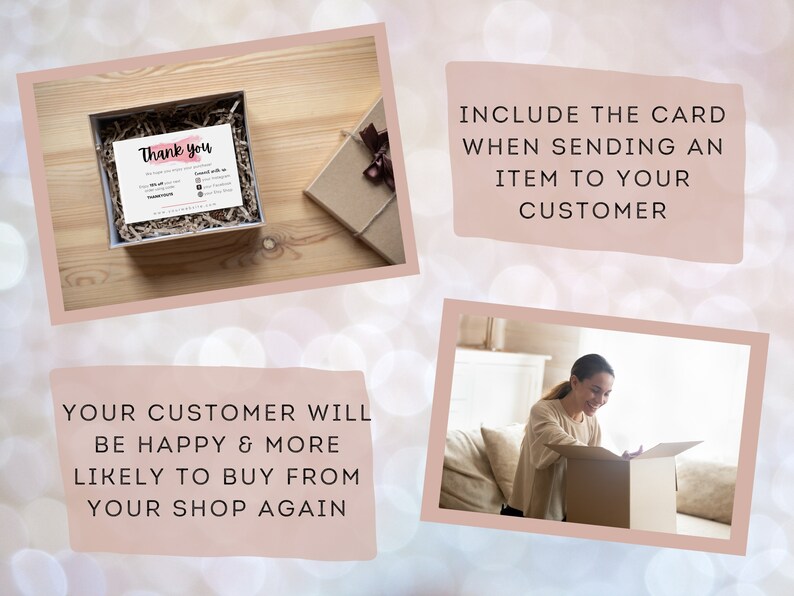 FOUR 4 DIY Printable Thank You for Your Order DIY - Etsy