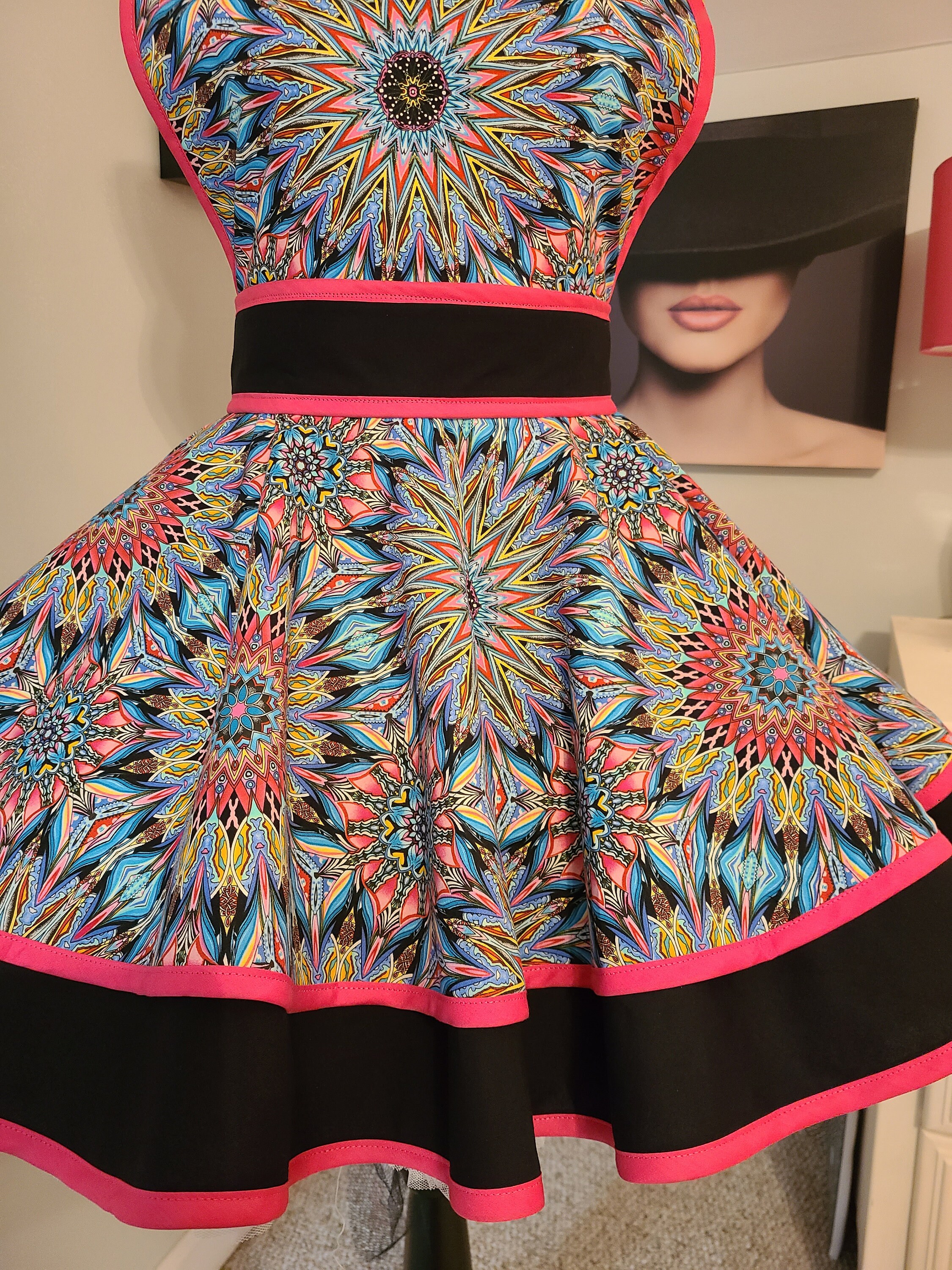 Unique Hostess Apron With Bold Medallion Pattern.. Hostess | Etsy