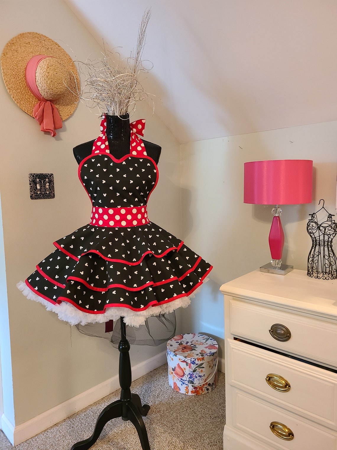Mickey Retro Style Apron- Made With Licensed Fabric - Etsy