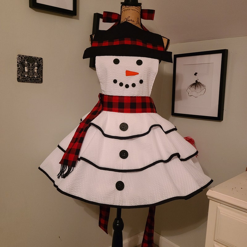 Snowman Apron - Etsy