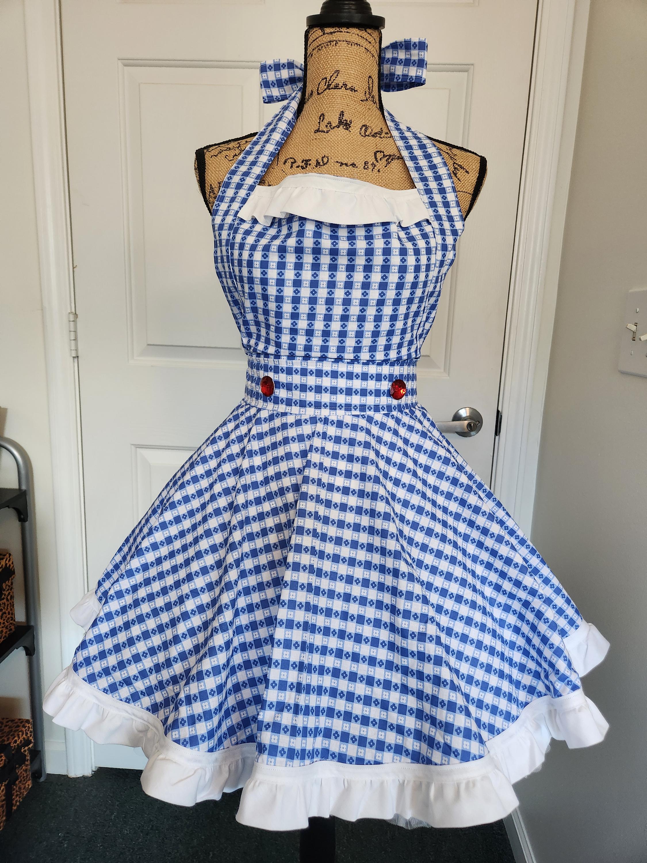 Dorothy Cosplay Apron With Ruby Red Glass Buttons. - Etsy