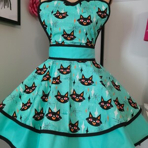 Retro Atomic Cat Apron - Etsy