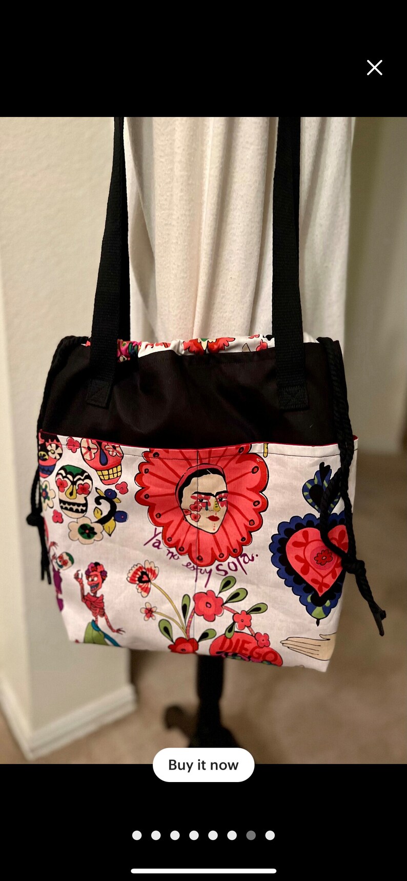 Black Drawstring Tote Bags - Etsy