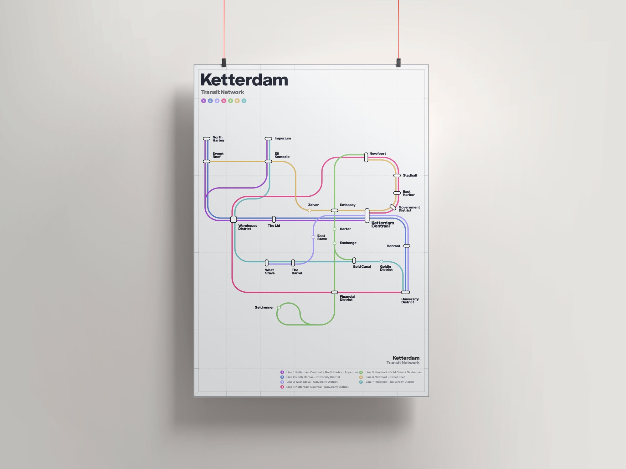 Ketterdam Transit Map, Fantasy Map, Unique Metro Map, Unique Gift ...