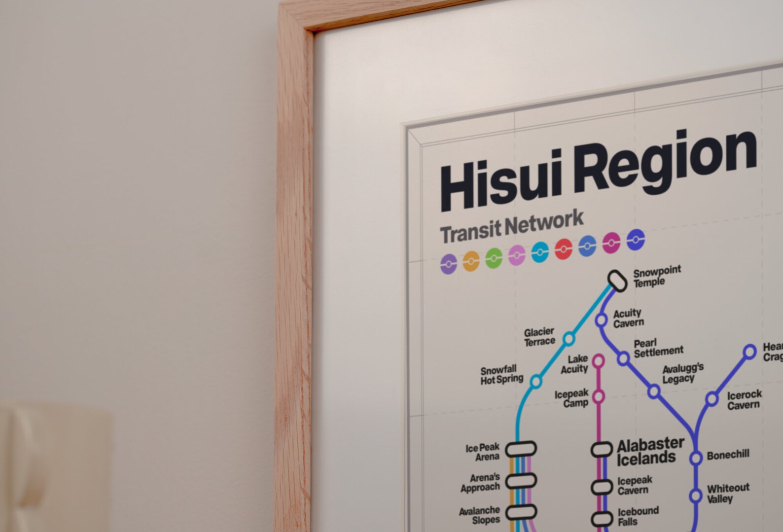 Hisui Region Transit Map, Fantasy Map, Unique Metro Map, Unique Gift ...