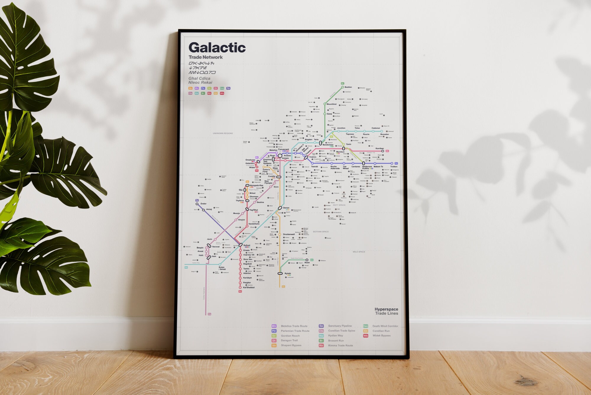 Galactic Transit Map, Fantasy Map, Unique Metro Map, Unique Gift ...